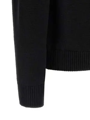 Fendi Wool Yarn Micro Ff Sweater - Black