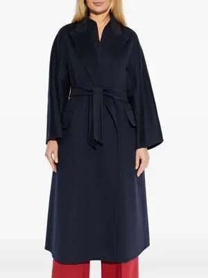 Max Mara Belted Cashmere Coat - Multicolor
