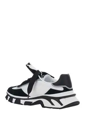 Dolce & Gabbana Dg Countryroad' Leather Sneakers With Contrasting Details - Black