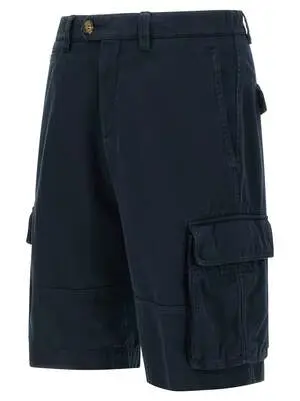 Brunello Cucinelli Garment-dyed Twisted Cotton Gabardine Cargo Bermuda Shorts