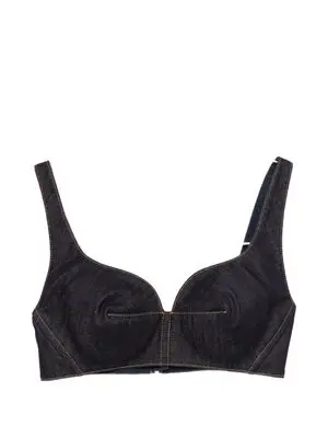 Givenchy Denim Cotton Bra Top - Multicolor