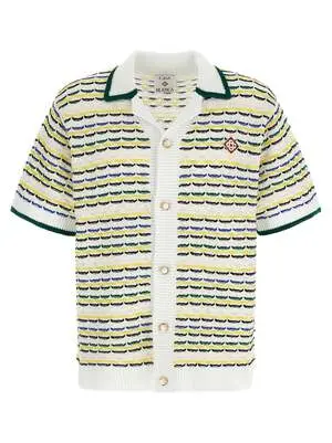 Casablanca Tuck Stitch Short Sleeve' Shirt