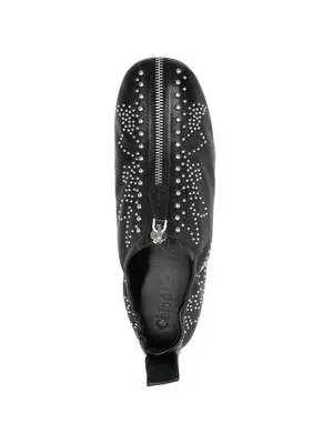 Chloé Susanna Studded Leather Flat Shoes - Multicolor
