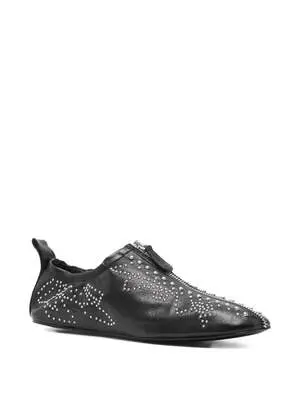 Chloé Susanna Studded Leather Flat Shoes - Multicolor