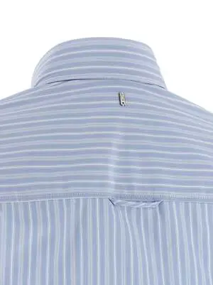AMI Paris Striped Cotton Poplin Jabot Shirt