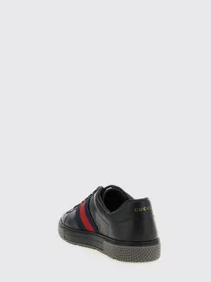 Gucci Web" Stripe Leather Sneakers