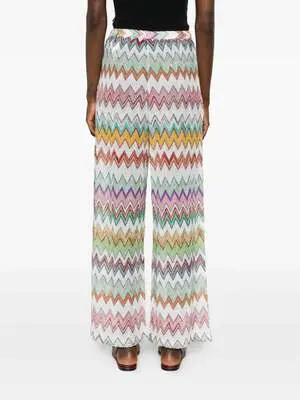 Missoni Viscose Patterned Wide-leg Pants