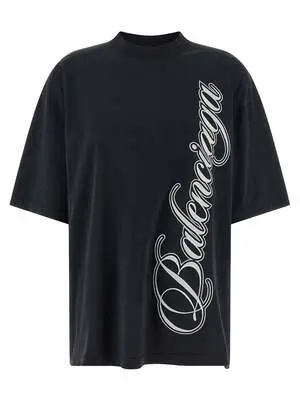 Balenciaga Cursive Embroidery T-shirt