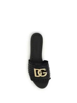 Dolce & Gabbana Raffia Open-toe Sandals