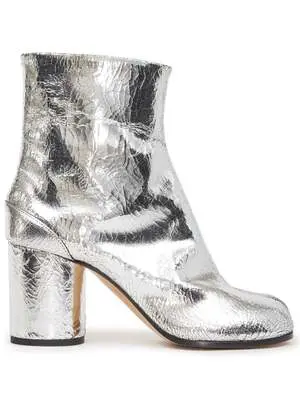 MAISON MARGIELA Maison Margiela Tabi 80mm Ankle Boots Silver