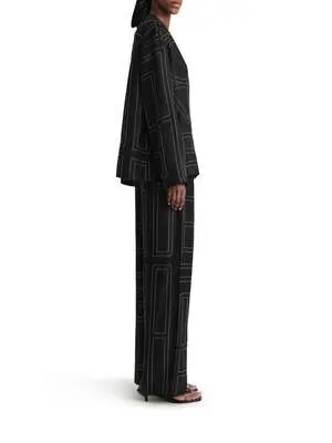 TOTEME Silk Monogram Trousers - Multicolor