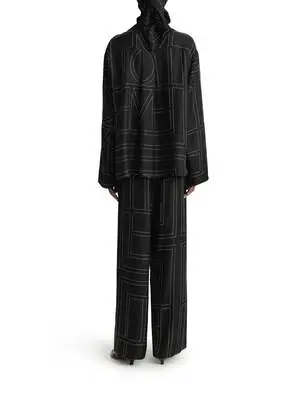 TOTEME Silk Monogram Trousers - Multicolor