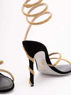 Rene Caovilla Embellished Spiral Strappy Sandals - Multicolor