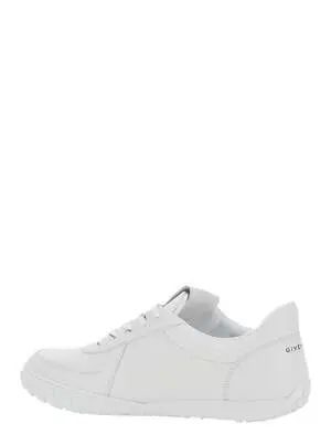 Givenchy Glide Runner Sneakers With Contrasting Details In Leather - White