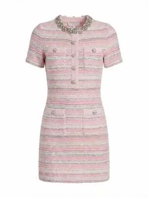 SELF-PORTRAIT Textured Knit Mini Dress