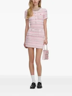 SELF-PORTRAIT Textured Knit Mini Dress