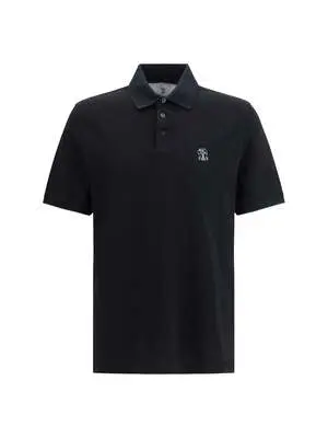 Brunello Cucinelli Cotton Polo - Black