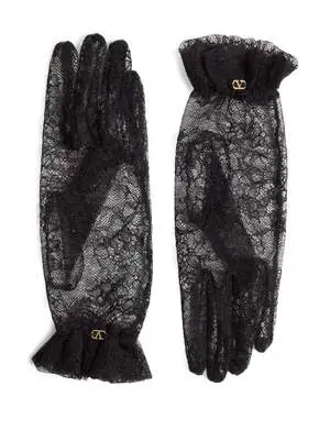 Valentino Garavani Vlogo Lace Gloves - Multicolor