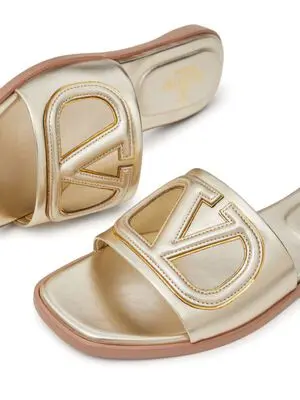 Valentino Garavani Vlogo Signature Flat Sandals - Multicolor