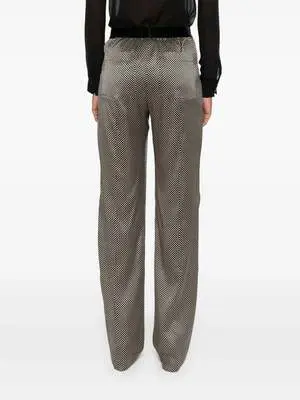 TOM FORD Polka Dot Silk Trousers - Black
