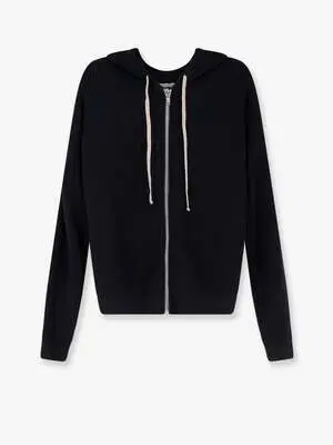 Rick Owens Virgin Wool Hooded Cardigan - Black