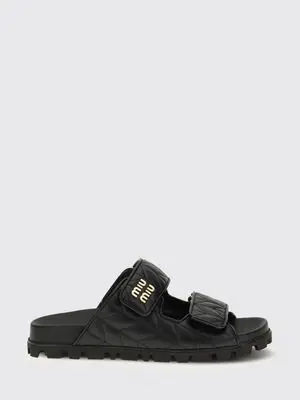 Miu Miu Quilted Napa Leather Heeled Sandals