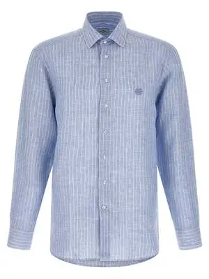 Etro Striped Linen Shirt - Blue