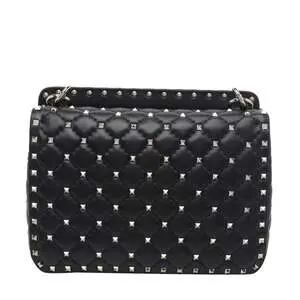 Valentino Garavani Rockstud Spike Medium Shoulder Bag - Black