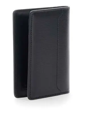 Fendi Card Holder With Ff Logo Plate On The Front And Rectangular Design In Leather