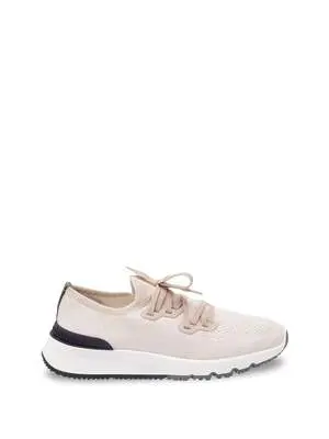 Brunello Cucinelli Cotton Knit Lace-up Sneakers - Multicolor