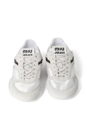 Miu Miu Lace-up Gymnasium Sneakers - Multicolor