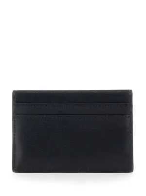 Fendi Black Card Holder With Ff Logo Plate On The Front In Leather For - Multicolor