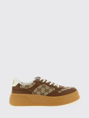 Gucci Calfskin Leather Sneakers - Brown