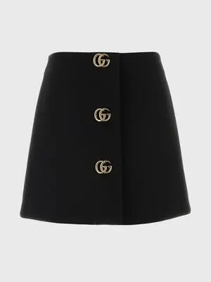 Gucci A-line Skirt With Double G Detail
