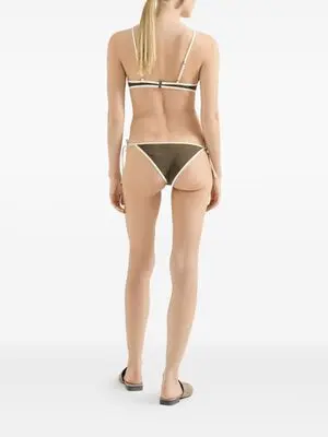 Brunello Cucinelli Military Green Triangle Bikini Bottom