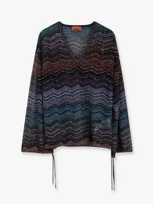 Missoni Multicolor Viscose And Metallic Fiber Sweater - Blue
