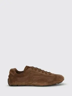 Prada Lace-up Suede And Recycled Polyamide Sneakers - Brown