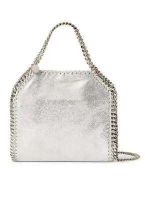 Stella McCartney Metallic Falabella Mini Tote Bag - Silver
