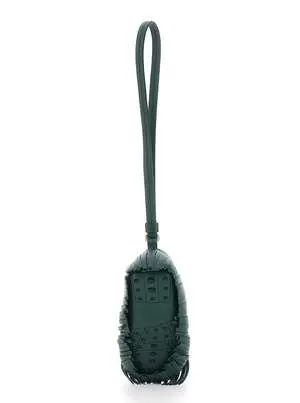 TOD'S Fringe Pendant With Leather Wrist Strap - Green