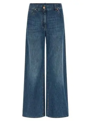 Brunello Cucinelli Wide Leg Jeans - Blue