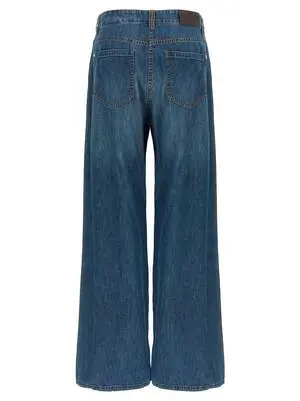Brunello Cucinelli Wide Leg Jeans - Blue