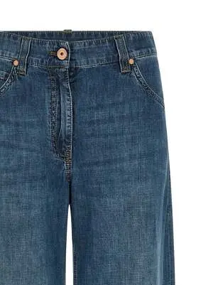 Brunello Cucinelli Wide Leg Jeans - Blue