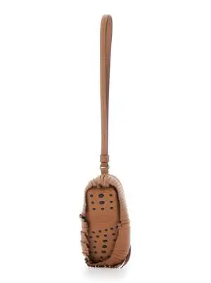 TOD'S Fringe Pendant With Leather Wrist Strap For - Brown