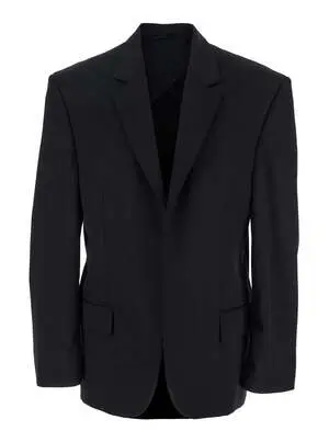 BALENCIAGA BALENCIAGA Single-Breasted Jacket With Notched Lapel In Wool