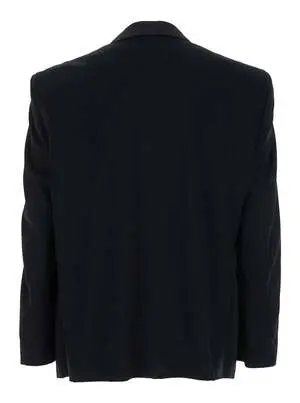 Balenciaga Single-breasted Jacket With Notched Lapel In Wool - Multicolor