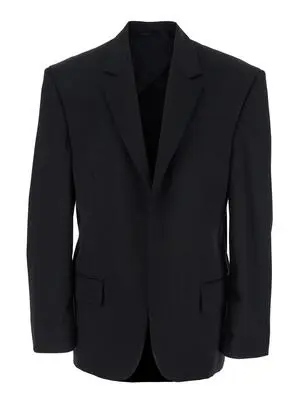 BALENCIAGA BALENCIAGA Single-Breasted Jacket With Notched Lapel In Wool