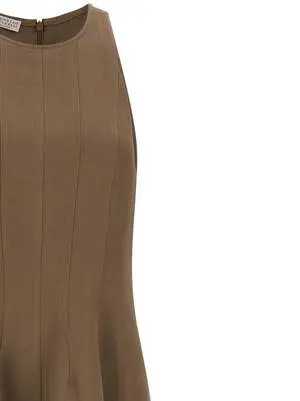 Brunello Cucinelli Sleeveless A-line Dress