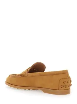 TOD'S Suede Loafers With Half Horsebit Detail