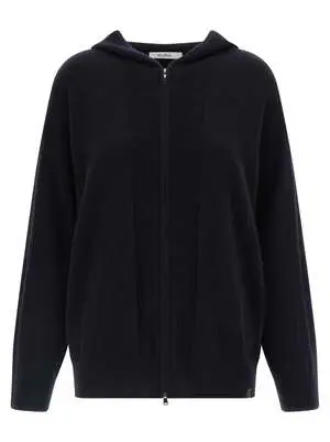 MAX MARA Max Mara MxpCrusca Cashmere Zip-Up Hooded Cardigan