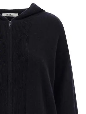 Max Mara Mxpcrusca Cashmere Zip-up Hooded Cardigan - Blue